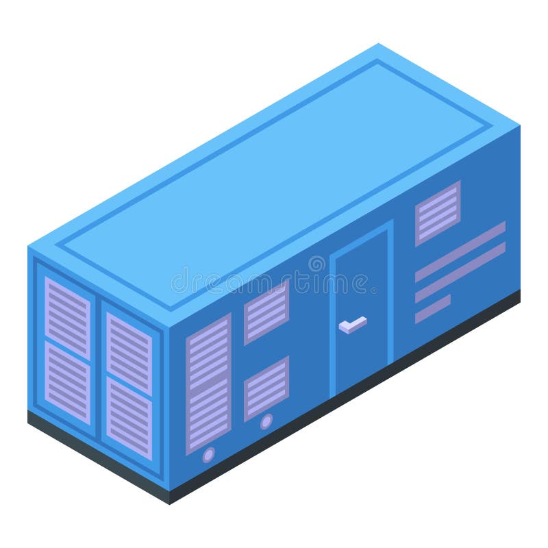 Blue Bio Energy Icon Isometric Vector. Storage Station Stock Vector ...