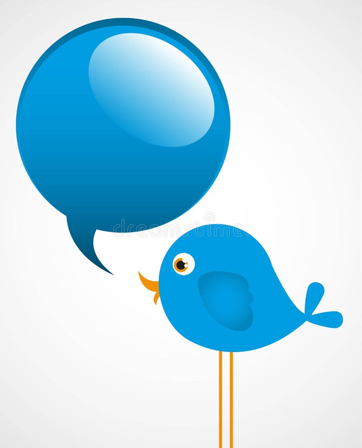 Cute blue bird cartoon stock vector. Illustration of exotic - 33236843