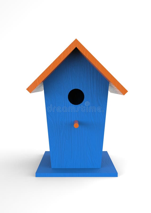 Blue Bird Boxes Isolated on a White Background. Stock Illustration ...