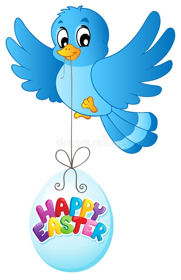 Bird and Easter Eggs Theme Image 1 Stock Vector - Illustration of bloom ...