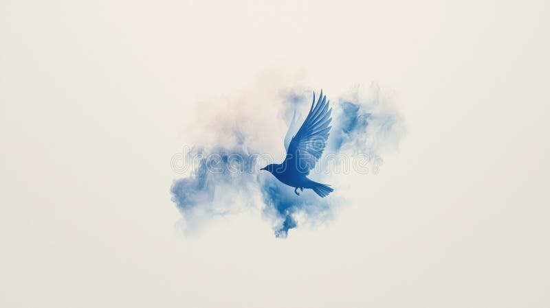 A Blue Bird in Flight stock image. Image of contrast - 377538227