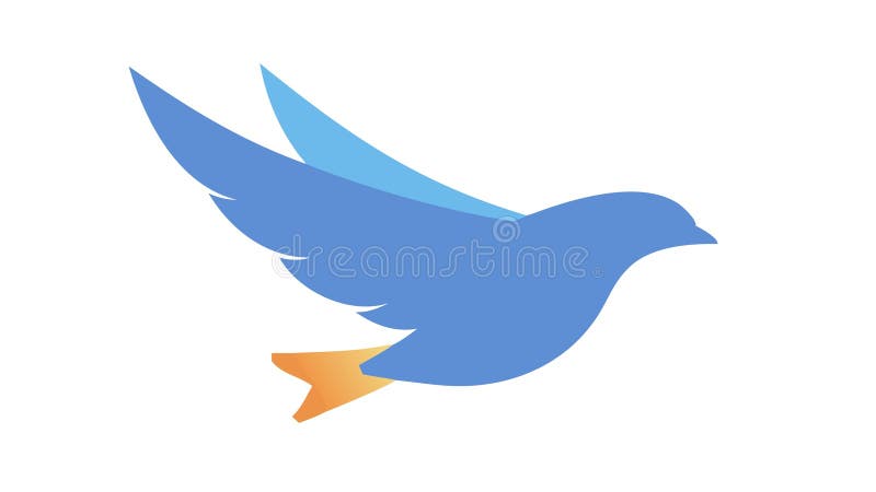 Blue Bird Flying Icon, Symbolizing Freedom and Movement , Vector Design ...