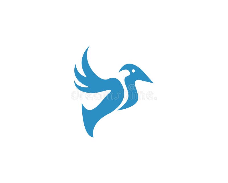 Blue Bird Icon Logo Vector. Stock Vector - Illustration of symbol ...