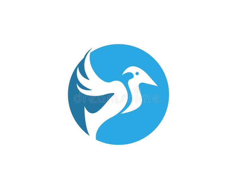 Blue bird icon logo vector stock vector. Illustration of company ...