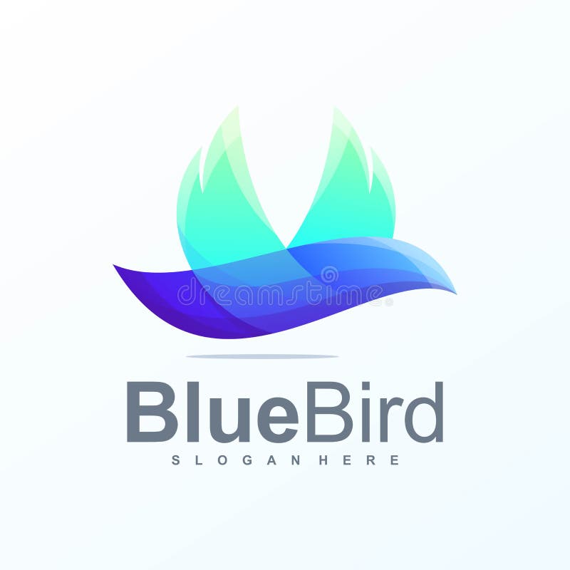 Blue Bird Logo Design Ready To Use Stock Vector - Illustration of blue ...