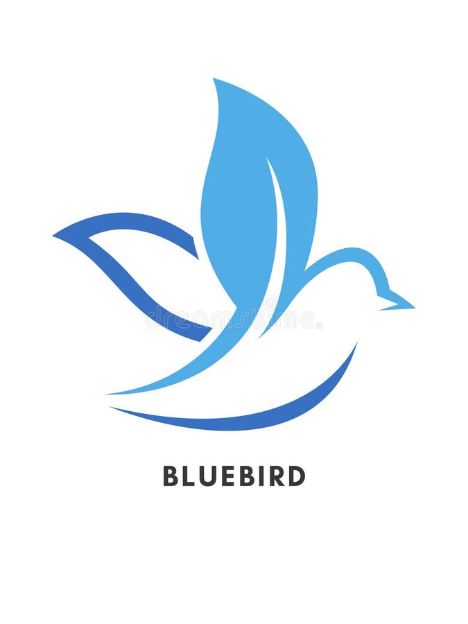 Blue Bird Logo Digsen Templet Stock Illustration - Illustration of logo ...