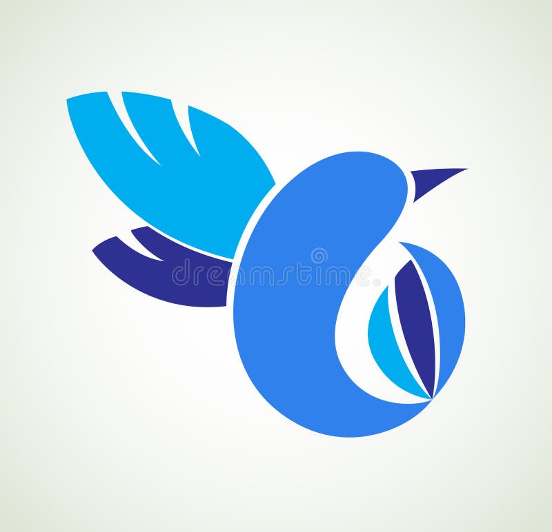 Blue bird logo stock vector. Illustration of design, style - 90731532