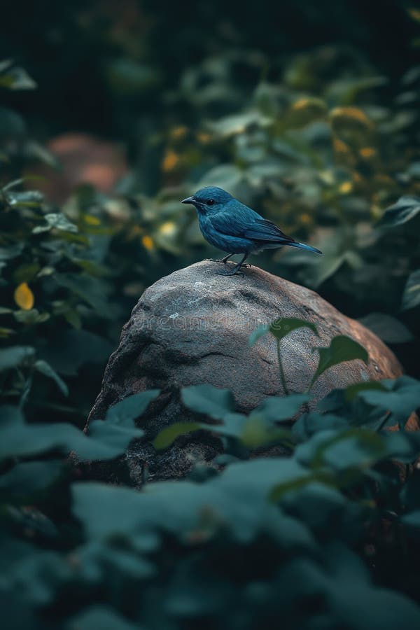 Blue Bird on Rock stock image. Image of wildlife, rock - 388525205