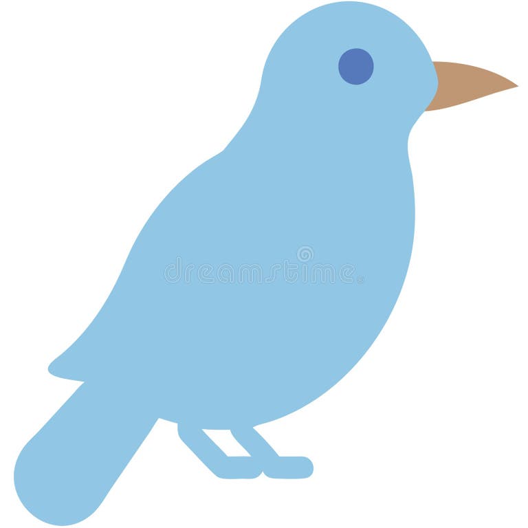 Blue Bird Simple Vector Illustration for Art and Design Projects Stock ...