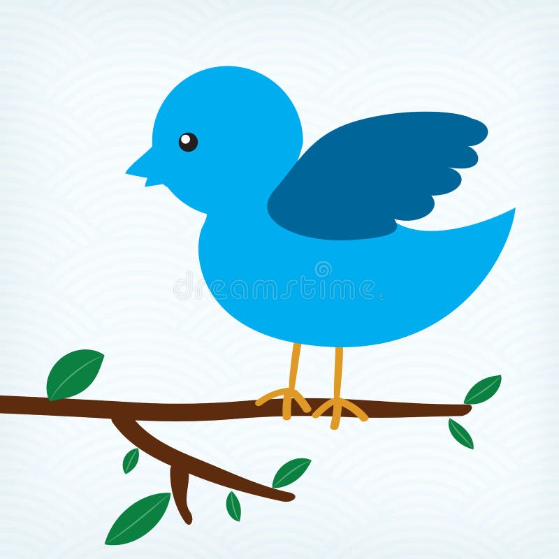 Bluebird on a Branch stock illustration. Illustration of tree - 7288470