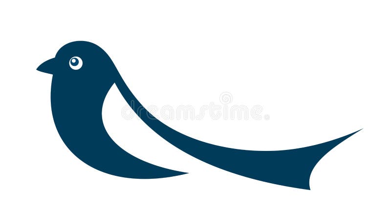 The Blue Bird Stylized Symbol. Stock Vector - Illustration of symbol ...