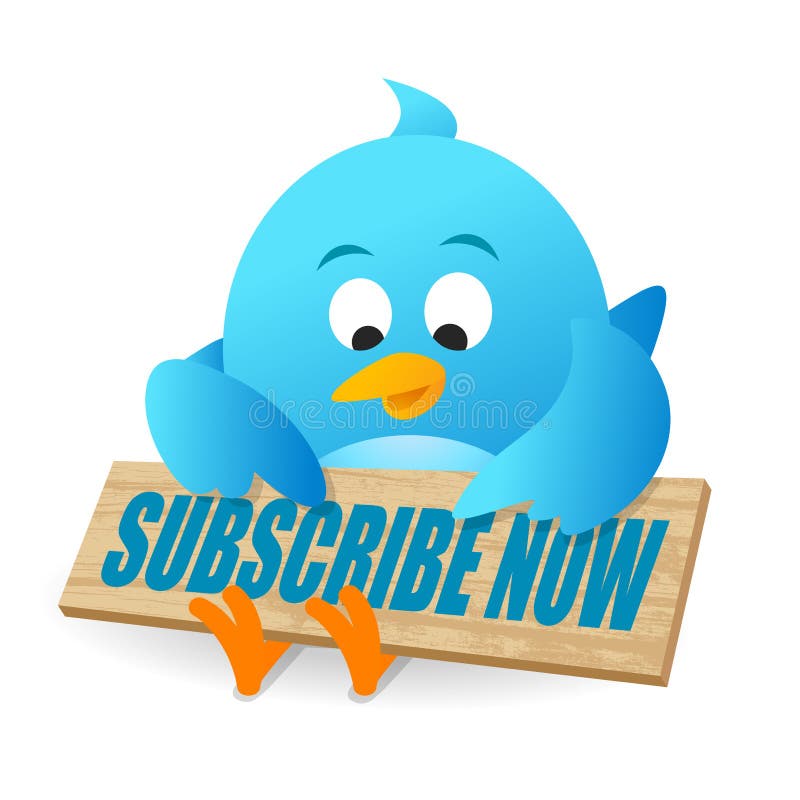 Blue Bird Subscribe Now Announcement Notice Board Stock Illustration ...