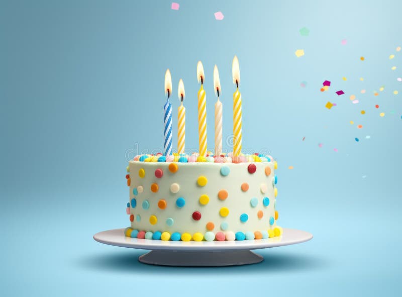 Blue Birthday cake stock photo. Image of vibrant, decoration - 309433632