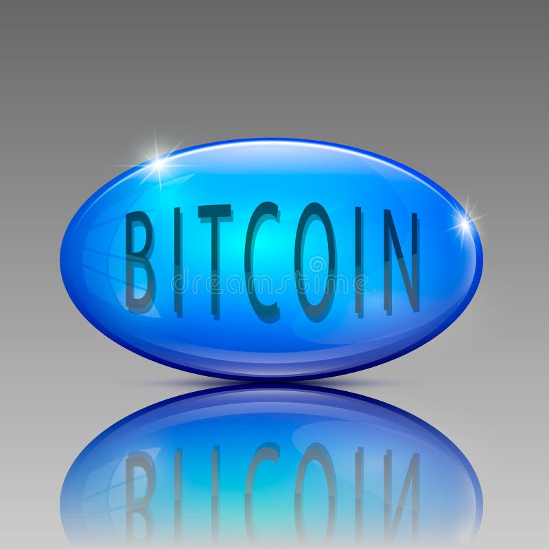 Blue bitcoin ellipse stock vector. Illustration of payment - 92204872