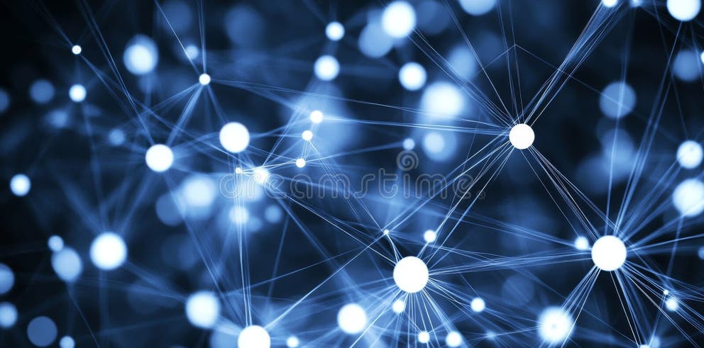 A Blue and Black Abstract Representation of Technology and Data Flow ...