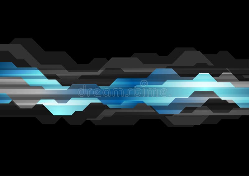Blue and Black Abstract Technology Background Stock Vector ...