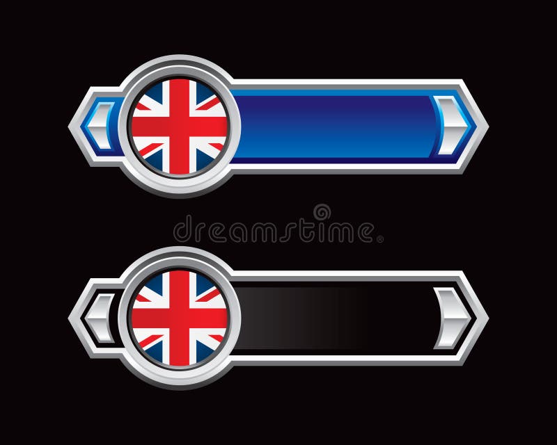 Blue and Black Arrows British Flag Stock Vector - Illustration of ...