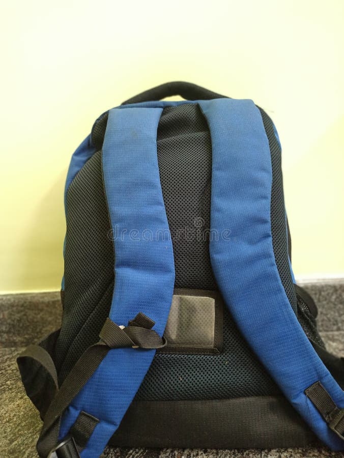 Blue and Black Color of School Bag Stock Photo - Image of book ...