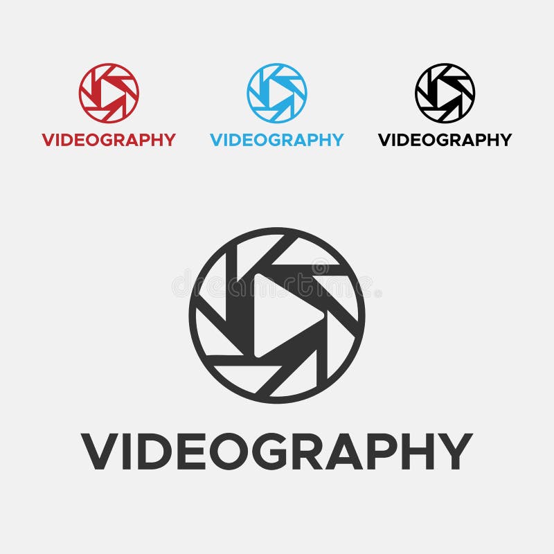 Blue and Black Color Videography Logo. Media Play Logo Stock Vector ...