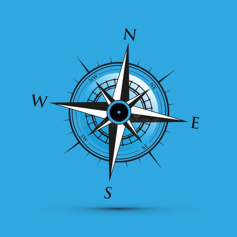 Blue Compass Background Stock Vector Illustration Of Geography 49779816