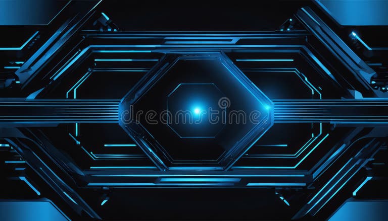 A Blue and Black Computer Circuit Board Stock Illustration ...
