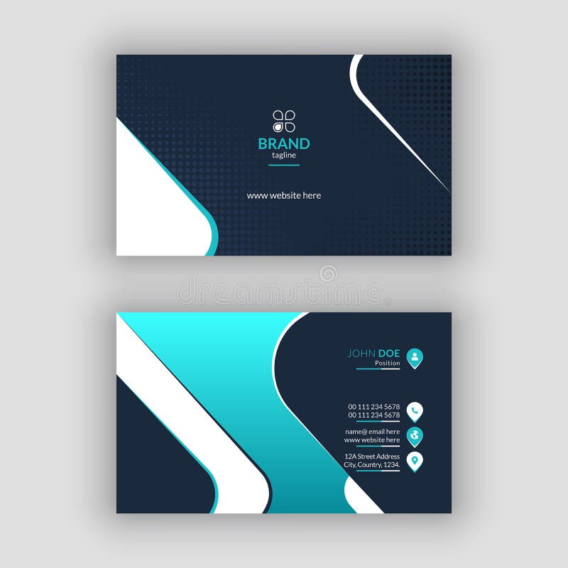 Blue and Black Elegant Corporate Cards Professional Designs for Brand ...