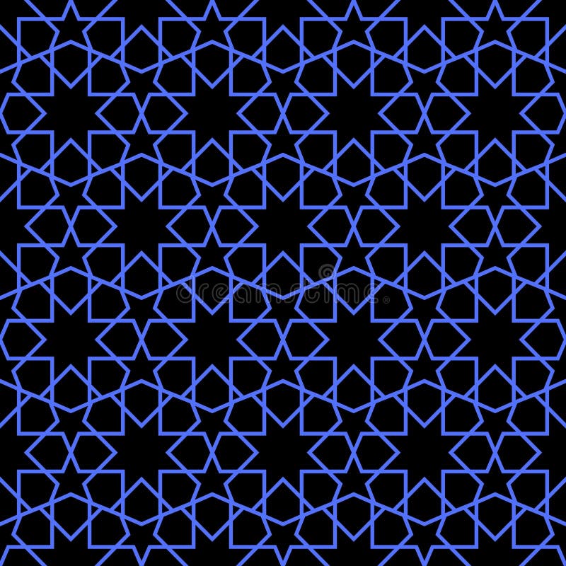 Blue and Black Geometric Patterns Stock Illustration - Illustration of ...