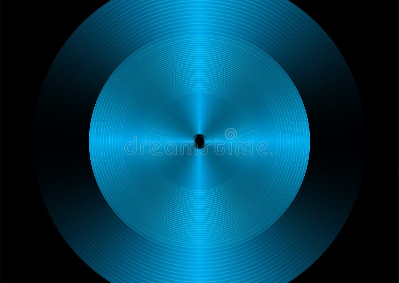 Blue and Black Glossy Circles and Linear Rings Abstract Minimal Tech ...