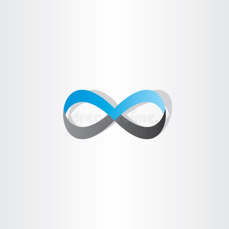 Blue Black Infinity Logo Sign Vector Element Stock Vector ...