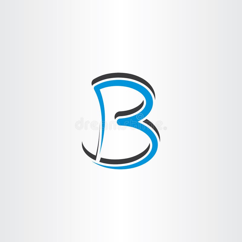 Blue Black Logo Logotype Vector Letter B Symbol Stock Vector ...