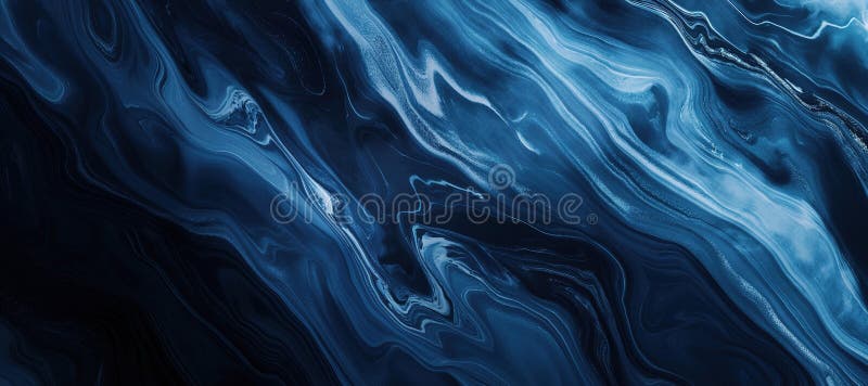 Blue Black Marble Texture Waves Background Stock Illustration ...