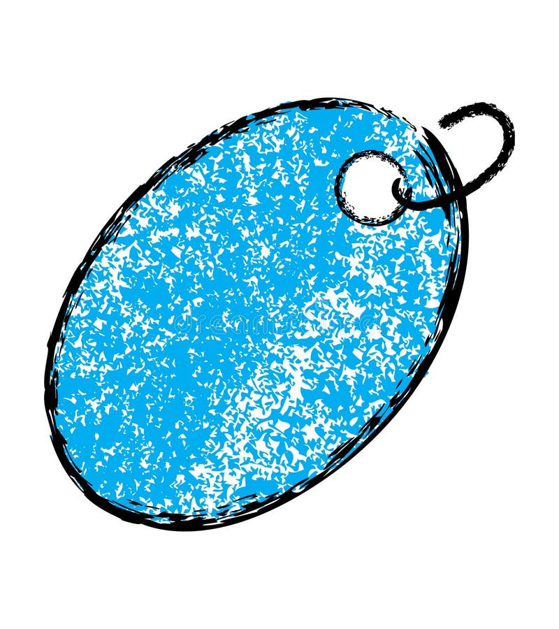 Blue Black Oval Crayon Tag Simple Vector Stock Vector - Illustration of ...
