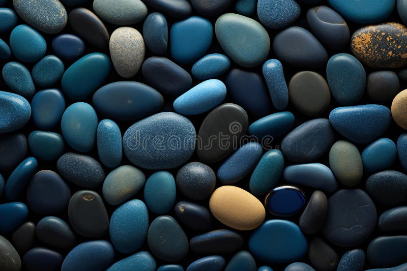 Blue and Black Pebbles Background, Blue and Black Pebbles Background ...
