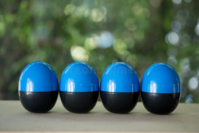 Blue and Black Plastic Toy Surprise Egg Stock Photo - Image of colors ...
