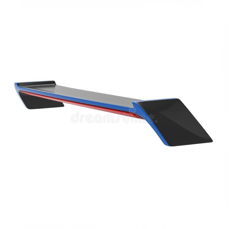 Blue Black and Red Car Spoiler Stock Illustration - Illustration of ...