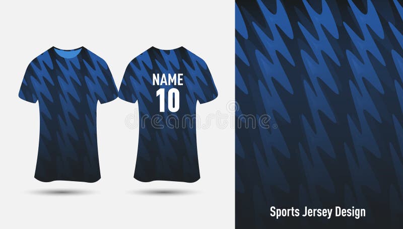 Blue Black Sports Jersey Design Background for Sublimation Stock Vector ...