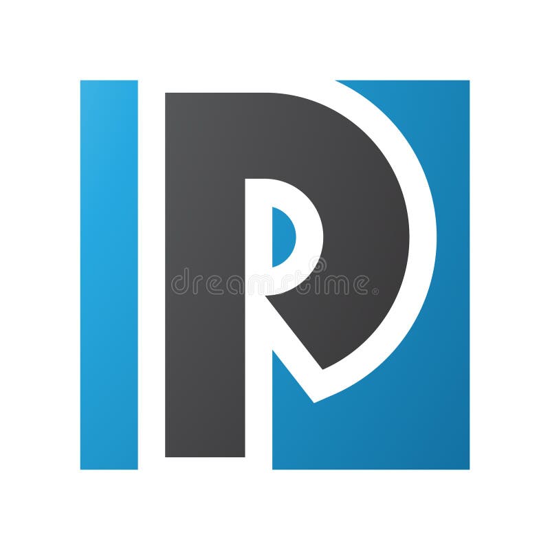 Blue and Black Square Letter P Icon Stock Vector - Illustration of ...