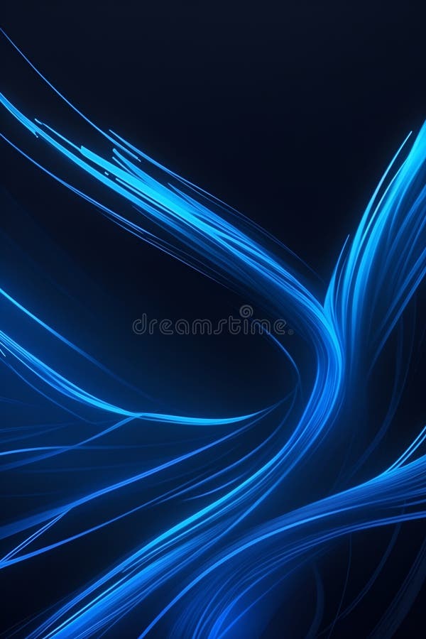 Blue and Black Waves. Vertical Composition Stock Illustration ...