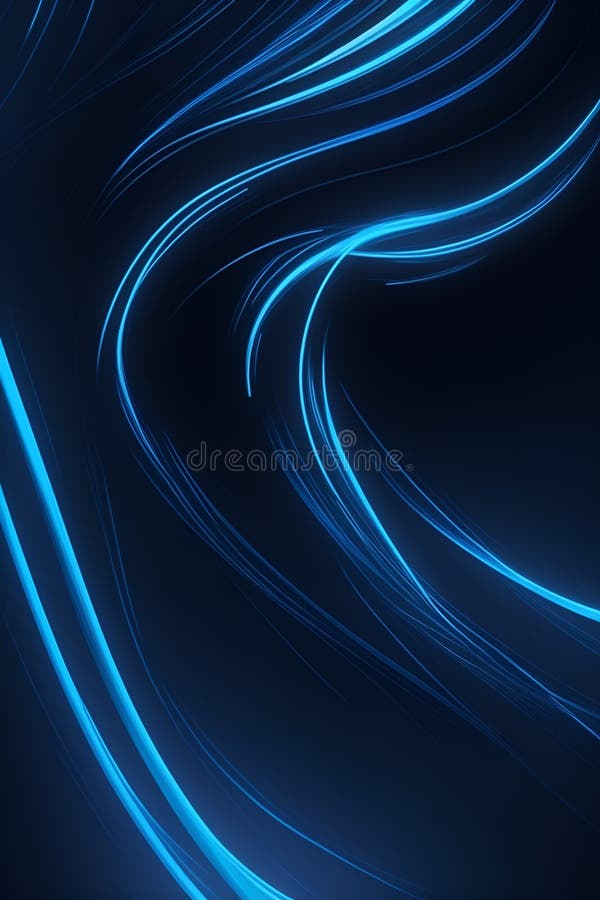 Blue and Black Waves. Vertical Composition Stock Illustration ...