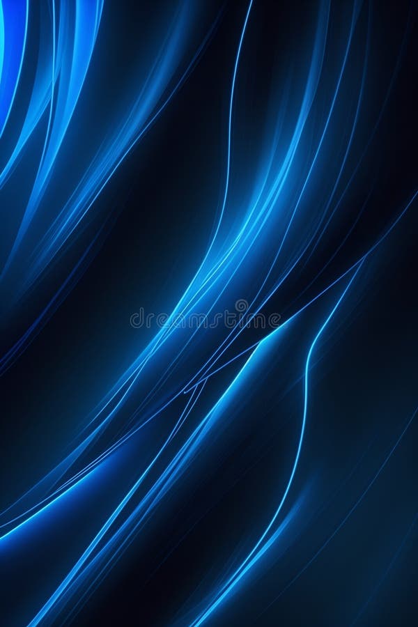 Blue and Black Waves. Vertical Composition Stock Illustration ...