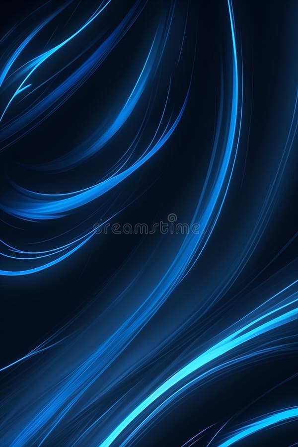 Blue and Black Waves. Vertical Composition Stock Illustration ...