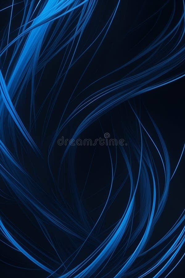 Blue and Black Waves. Vertical Composition Stock Illustration ...