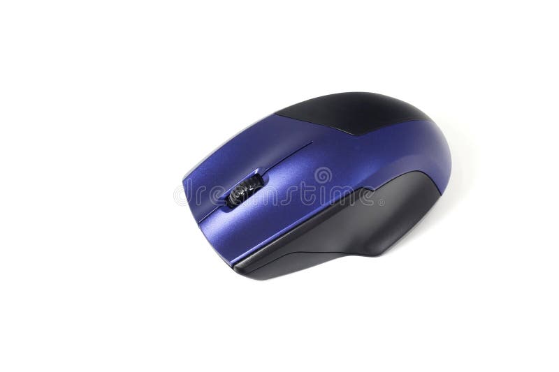 Blue and Black Wireless Computer Mouse. Stock Illustration ...