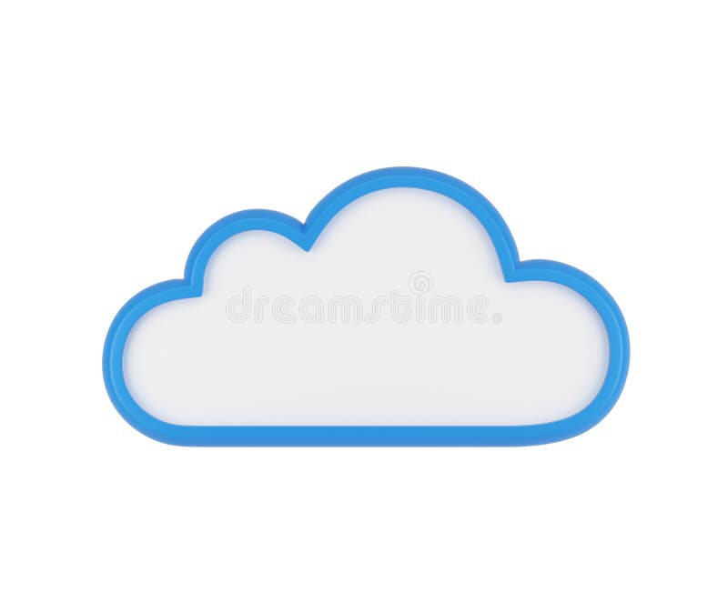 Blue blank cloud stock illustration. Illustration of future - 50105630