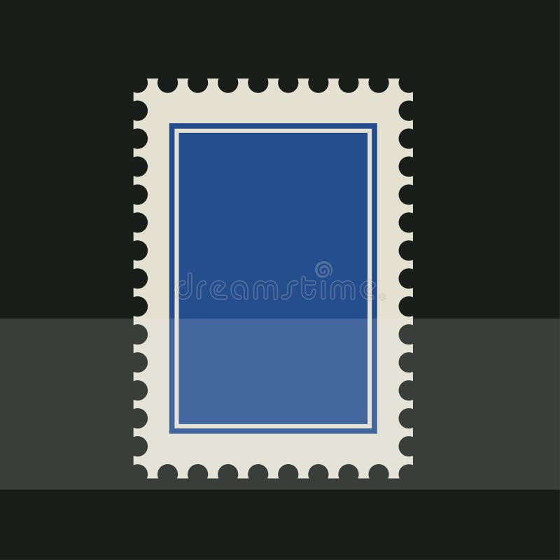 Blank Postage Stamps Collection. Sticky Paper Stamp. Vector ...