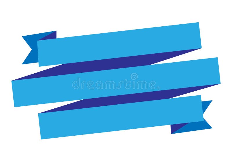 Blue Blank Ribbon for Text, Vector Image Stock Vector - Illustration of ...