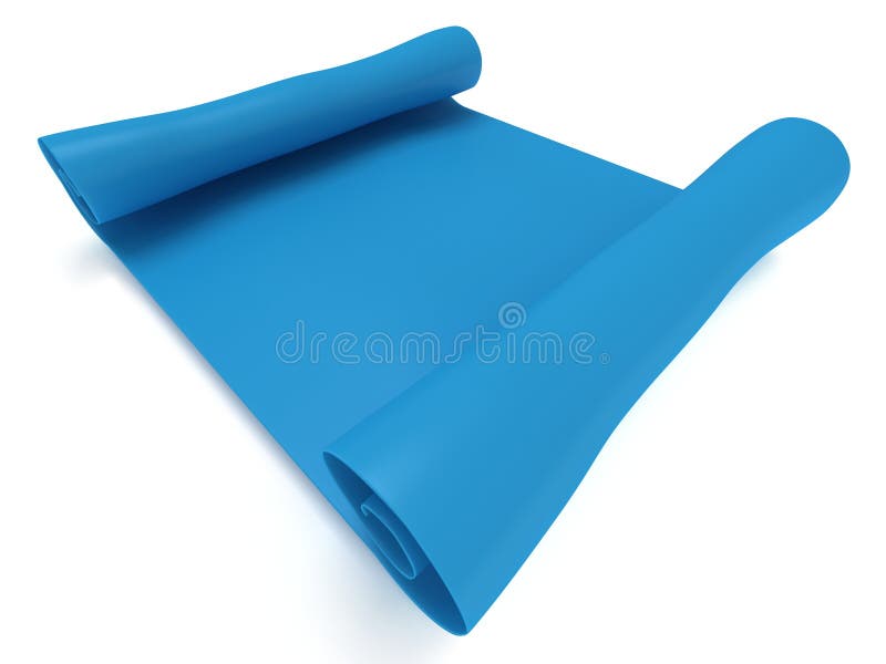 Blue Blank Scroll Paper. Manuscript Stock Illustration - Illustration ...