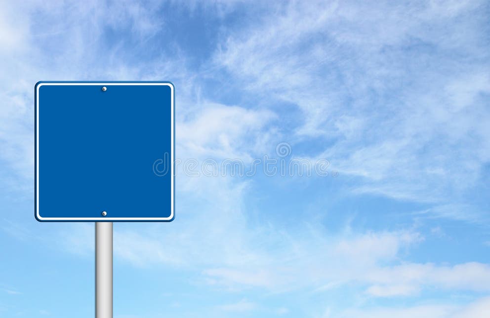 Blue blank sign stock illustration. Illustration of large - 26427234