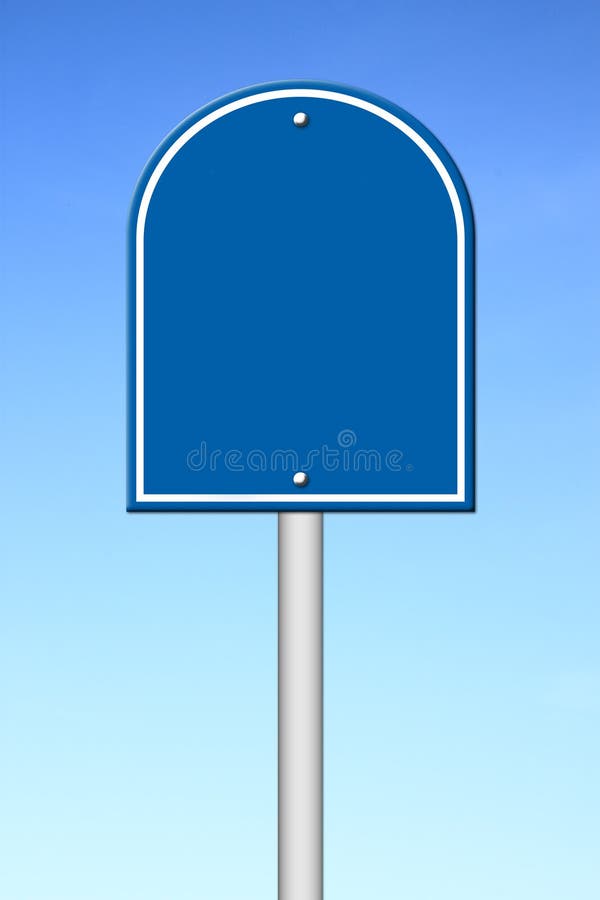 Blue blank sign stock illustration. Illustration of panel - 31431086