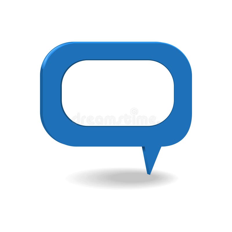 Blue Blank Speech Bubble Icon Stock Vector - Illustration of abstract ...
